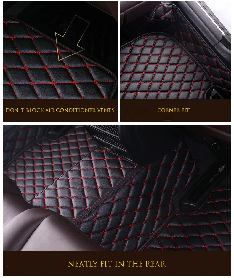 Top Quality 7d Xpe Material Diamond Leather Car Mat Car Floor Mat ...