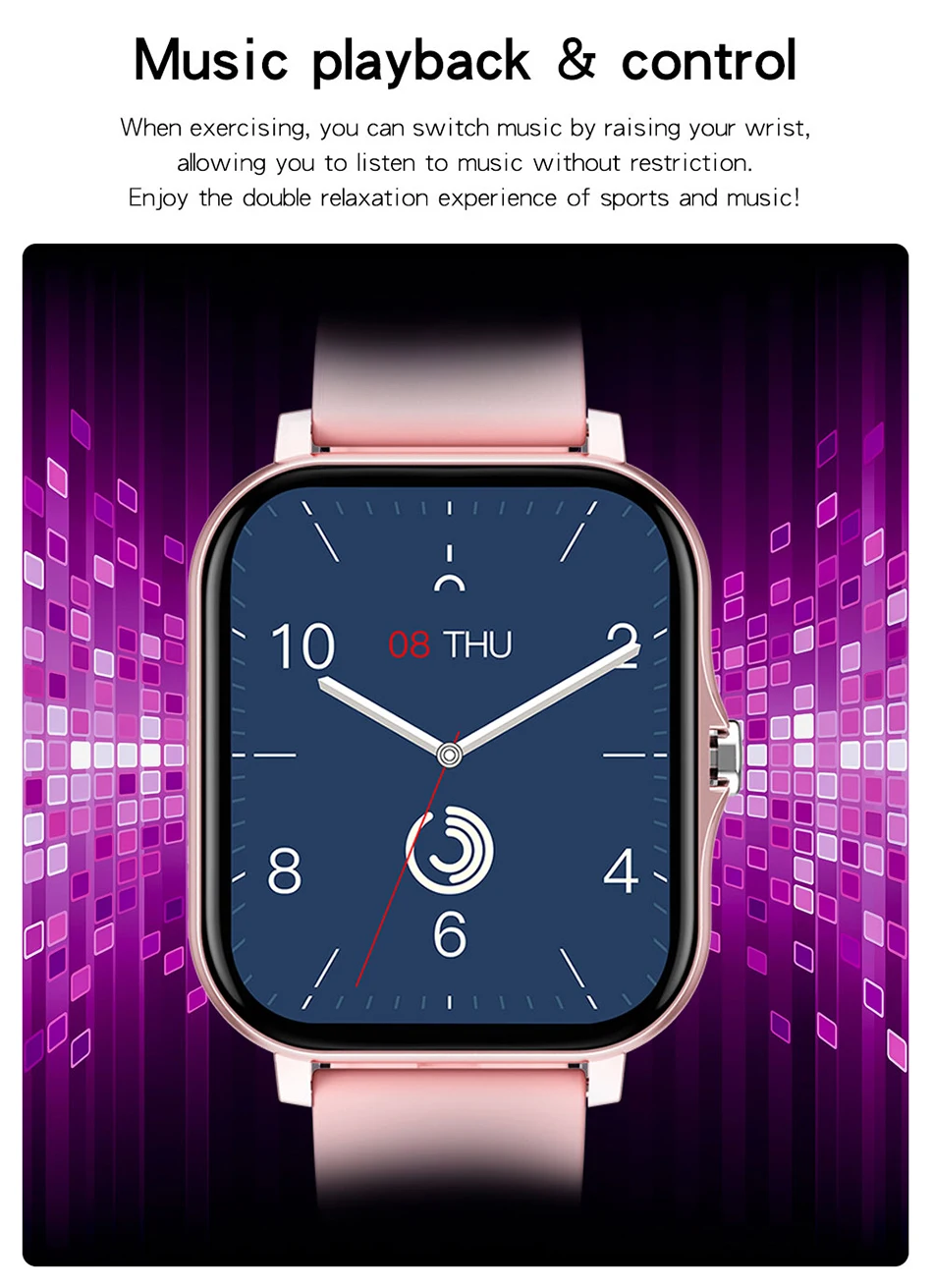 Smart Watch Wristwatch with Magnetic Charging and IP67 Waterproofing