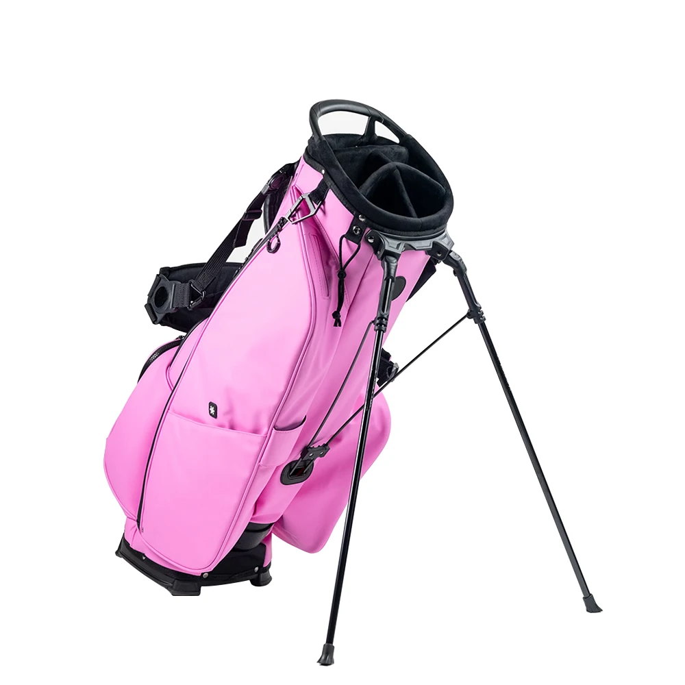 PRIMUS GOLF High Quality Pink Color Leather Luxury Golf Stand Bag ...