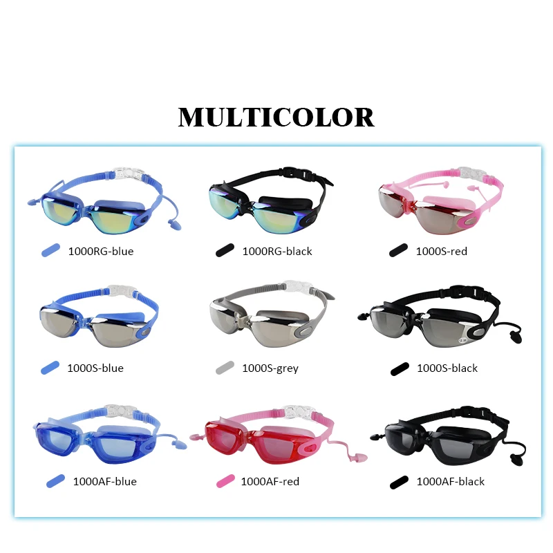 2023 Professional Mirrored Optical Swimming Goggles for Adults