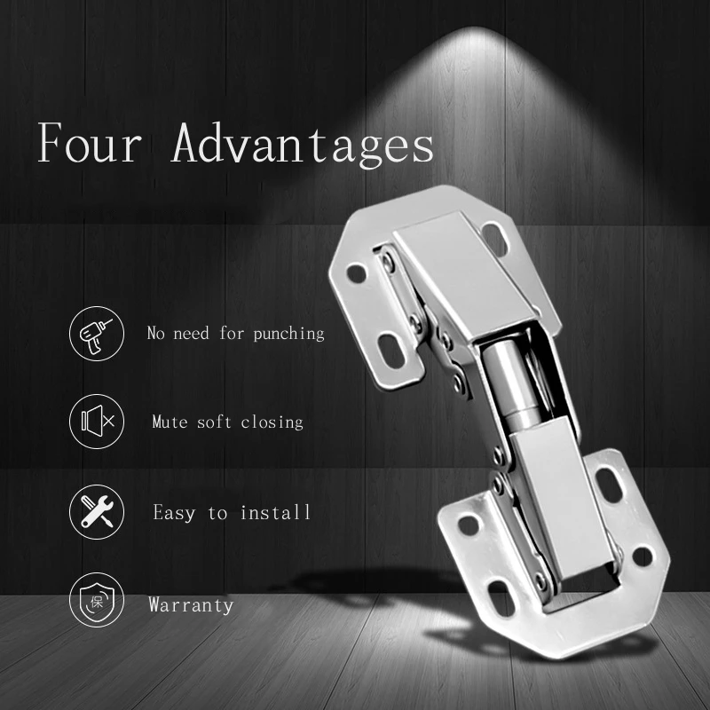4 Inch 90 Degree Concealed Door Spring Hinge Metal Cabinet Door Bridge ...