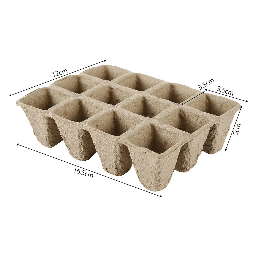 10 Cells Disposable Biodegradable Paper Pulp Seeding Tray Garden Plant ...