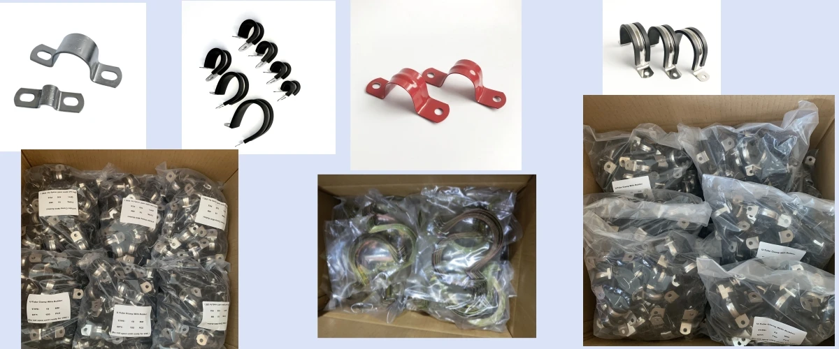 U-Shaped Stainless Steel Cable Clamp with Rubber/PVC Conduit & Fittings ...