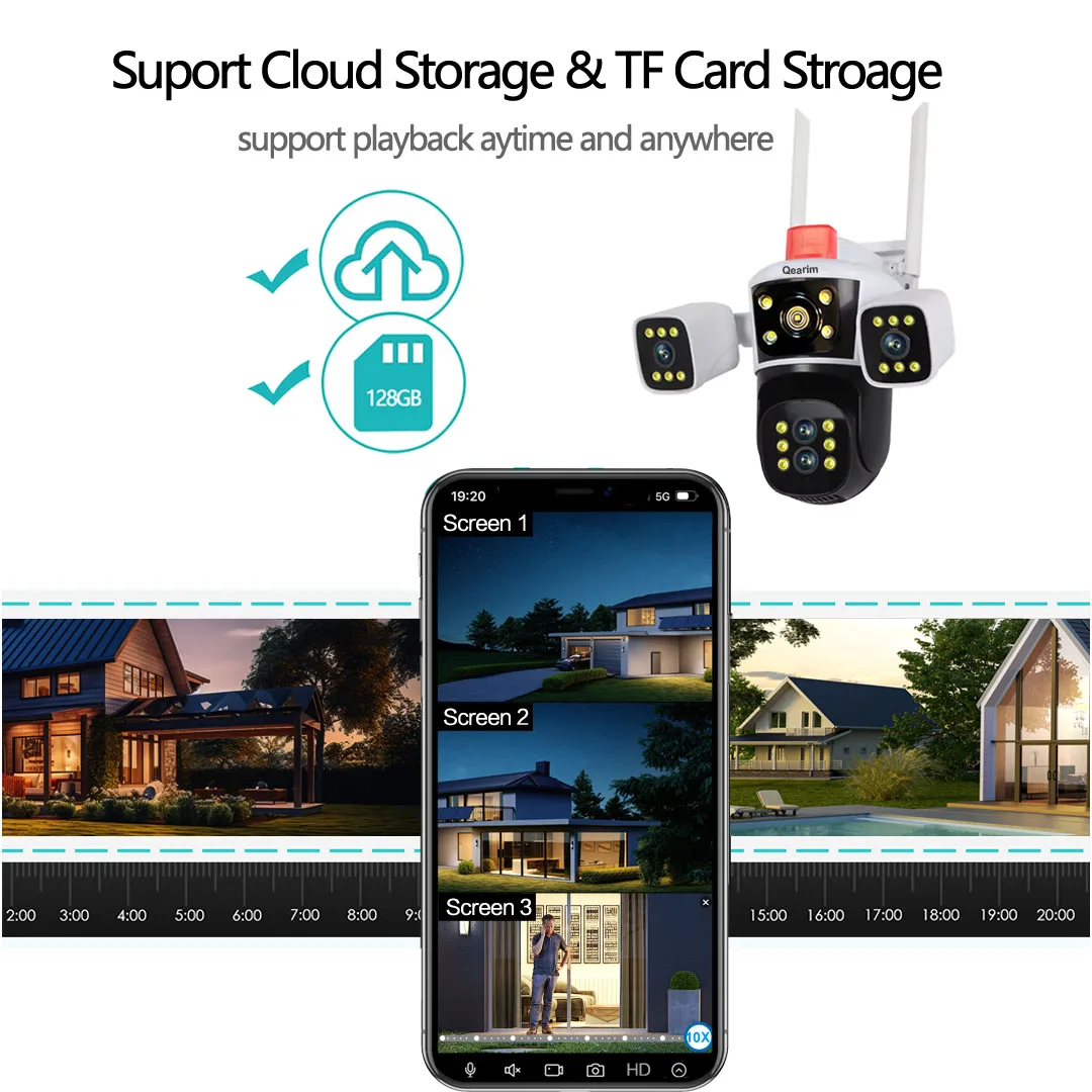 IPC360 Home 16MP Four Lens Wireless Wifi Camera - Secure Your Home