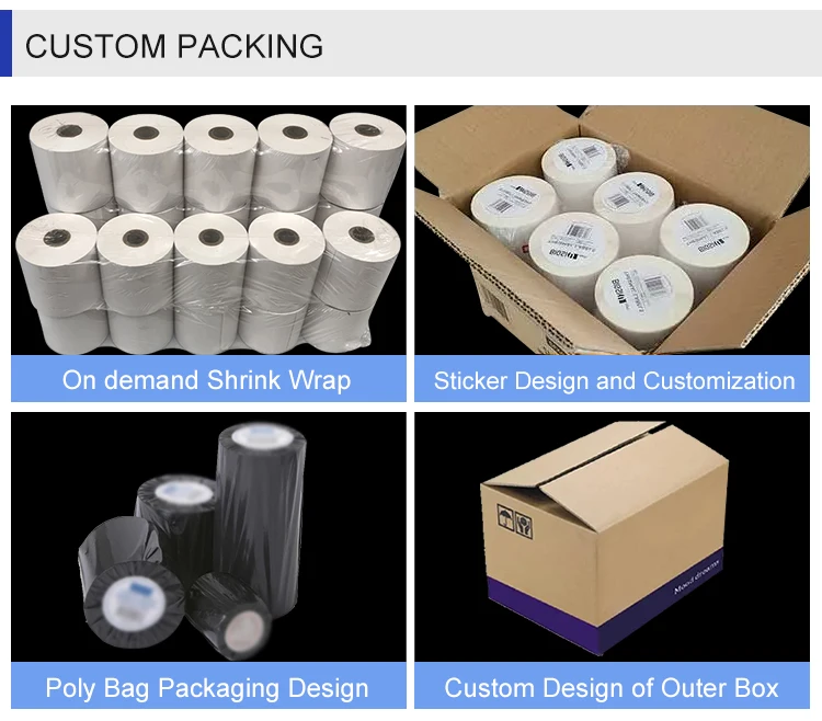 Waterproof Thermal Adhesive Shipping Labels 4''*4'' 58*40 75*120mm ...