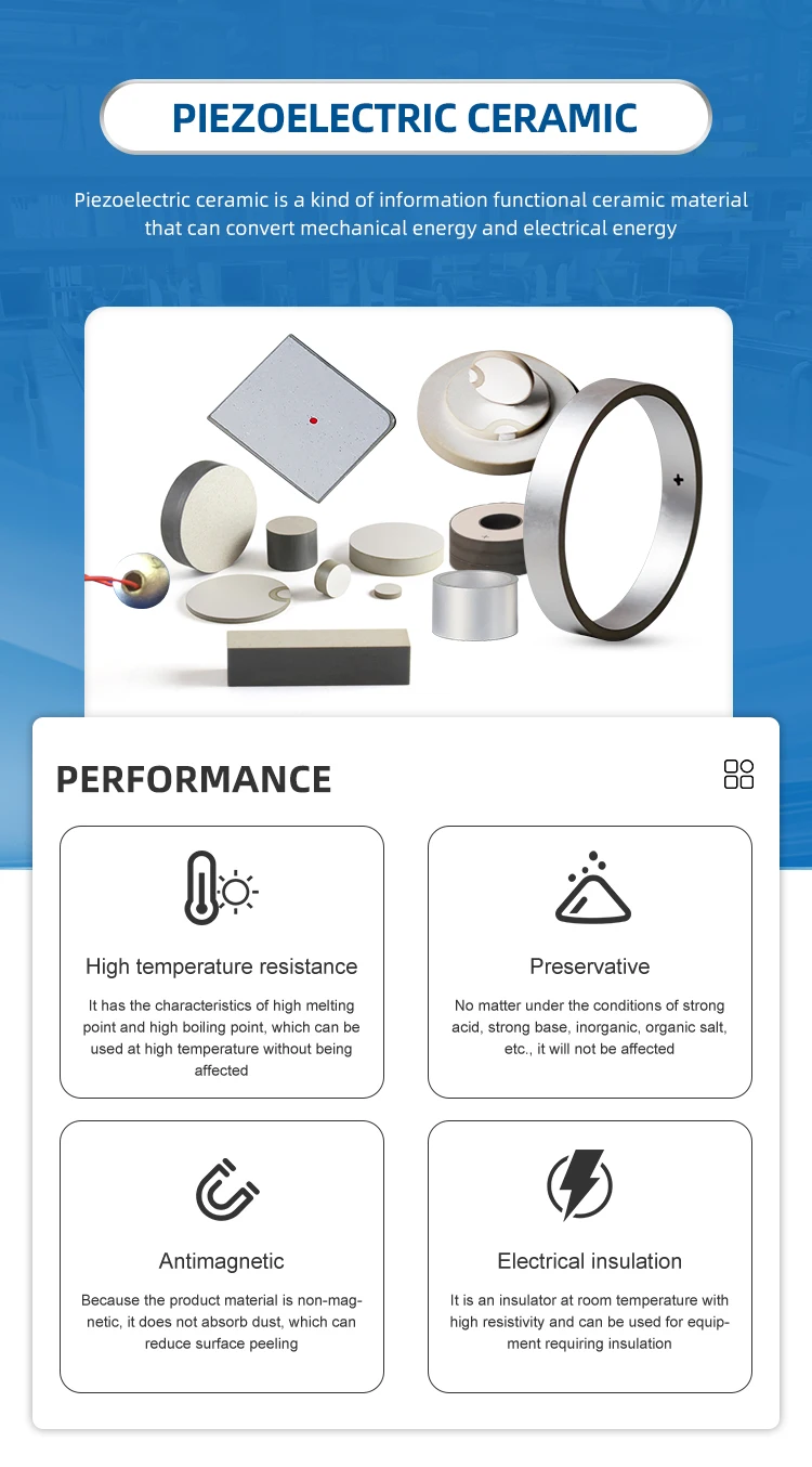 Circular Ceramic Element Piezo Cylinder Piezoceramics Piezo Element ...