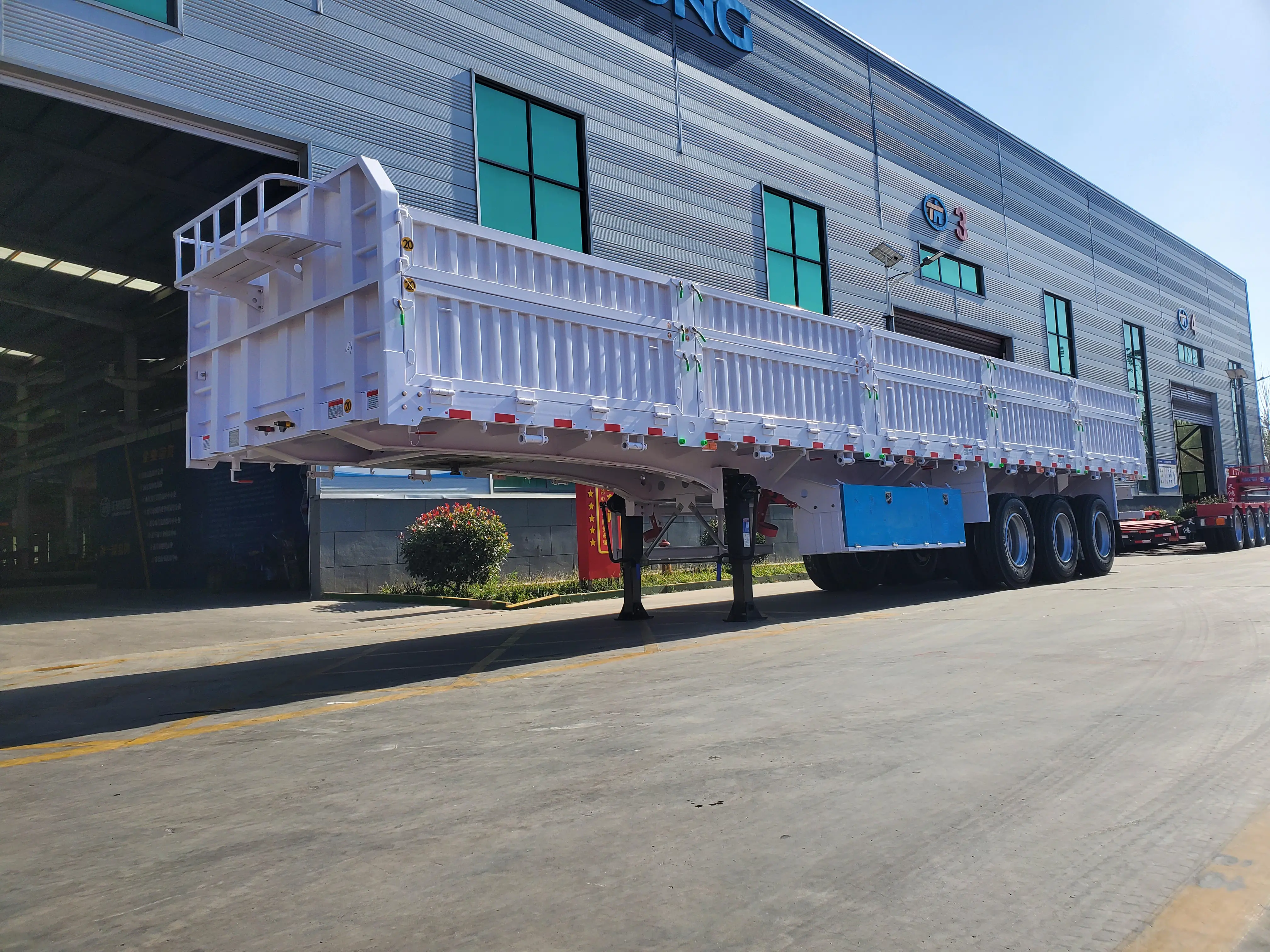 3Axles 40ft Sidewall Cargo Truck Side Wall Semi Trailer Load 60T for ...