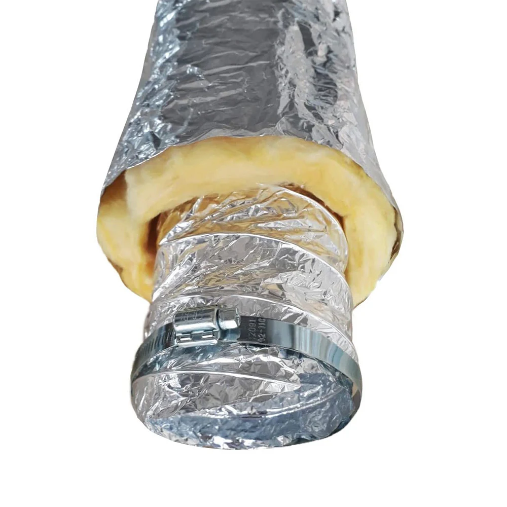 Soundproof Air Duct Pipe Fiberglass Insulated Flex Duct Hvac Fiber ...