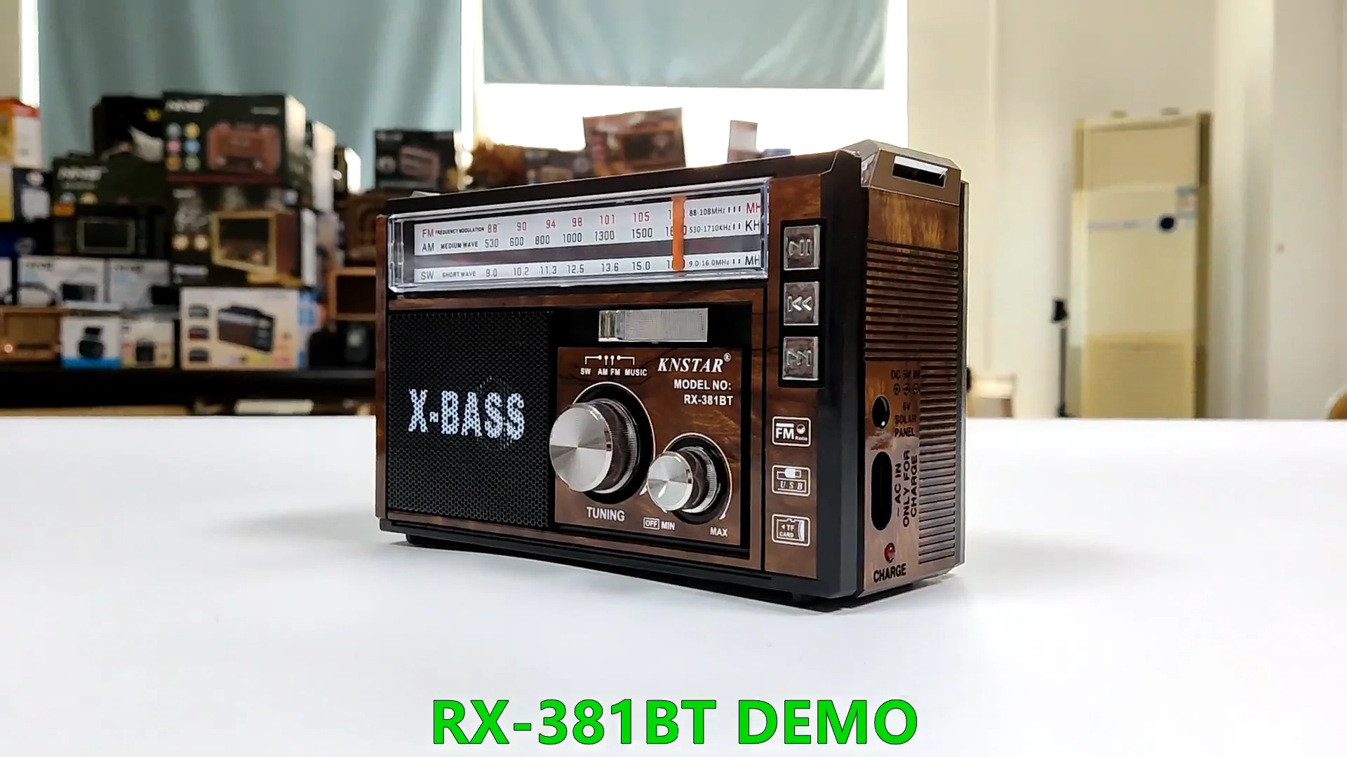 Rx-381bt Rechargeable Vintage Am Fm Radio Portable Torch Am Fm Radio Ac ...