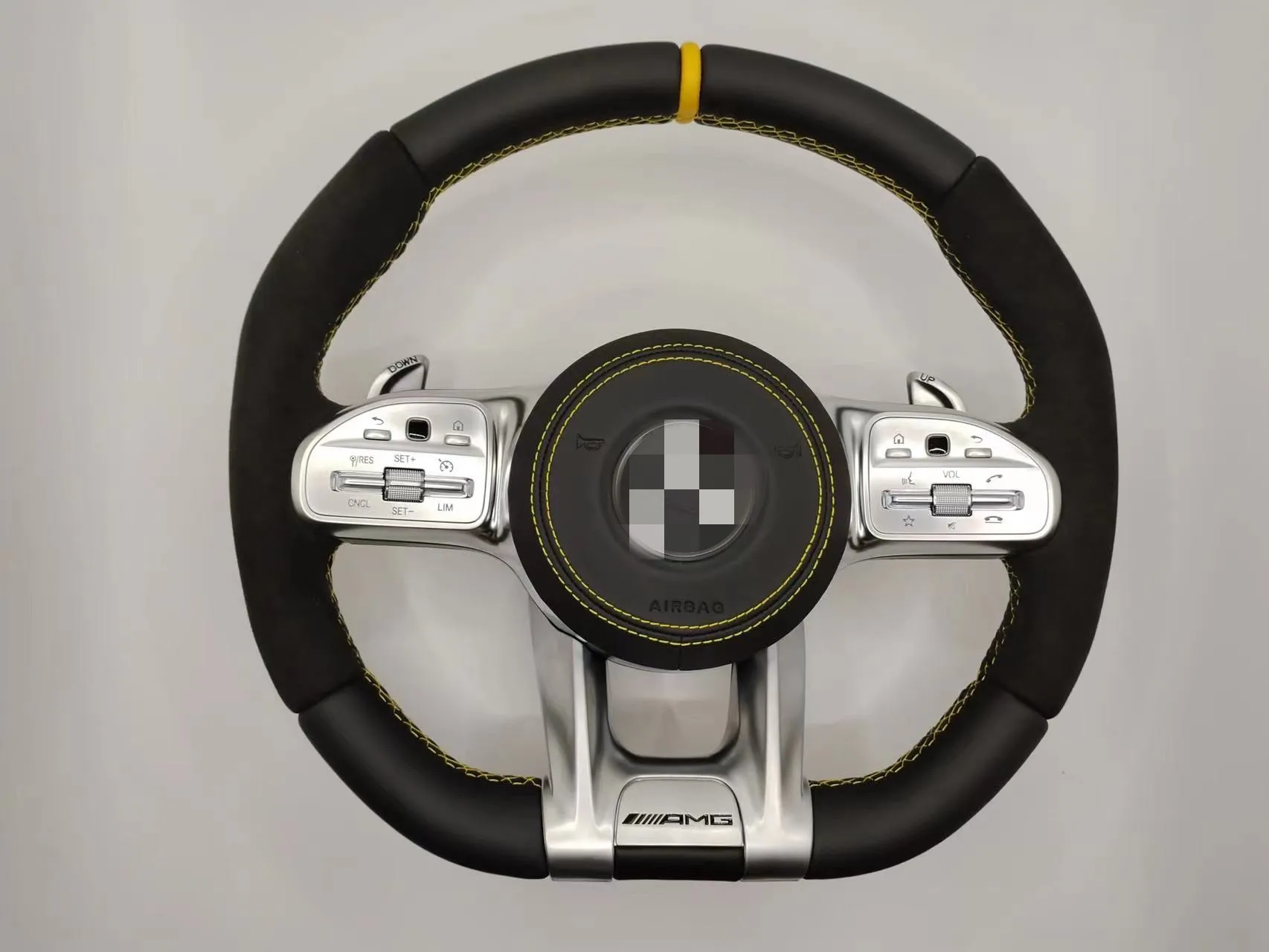 For Mercedes-benz W205 W211 Amg Gt Leather Steering Wheel A-mg Leather ...