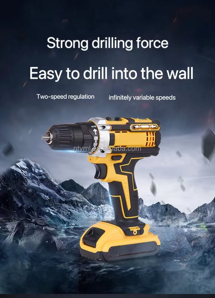 Custom Hand Drill Machine Lithium Battery 21V Power Tools