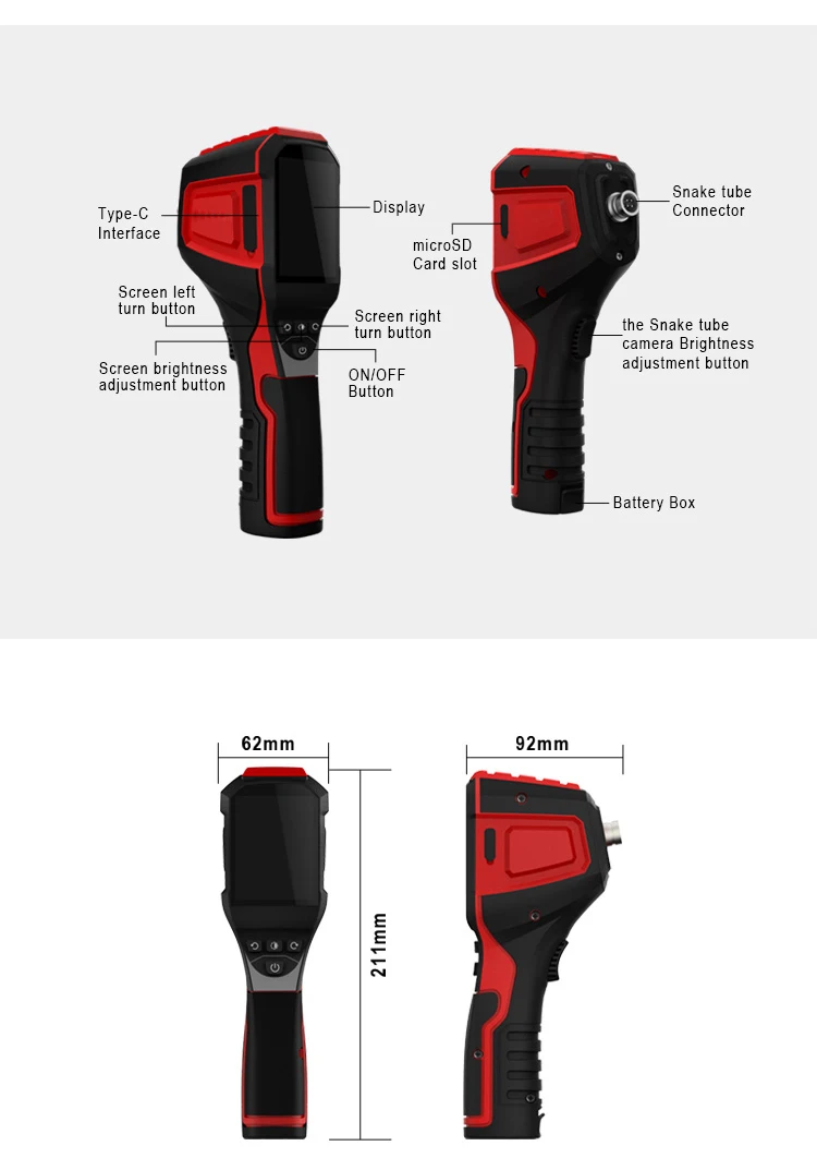 Portable Industrial Endoscope Snake Camera Industrial Inspection ...