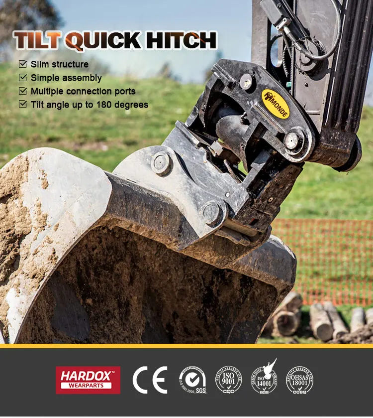 Monde Excavator Tilt Quick Hitch Coupler For Pc200 - Buy Excavator ...