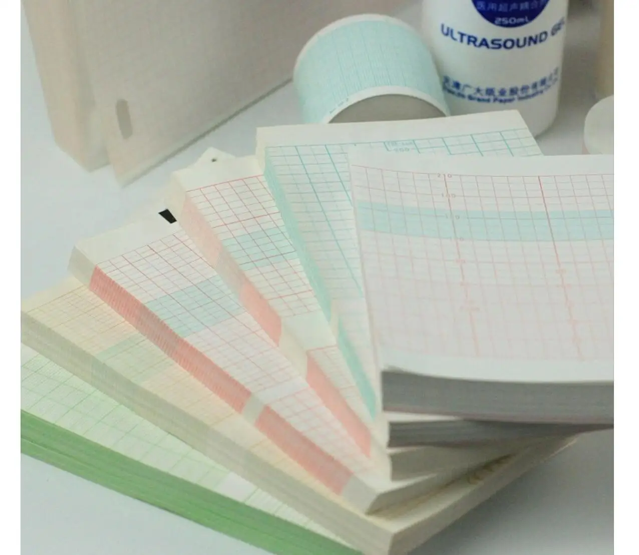 215mm*30m Red Grid Medical Recording Paper Schiller Thermal Chart ...