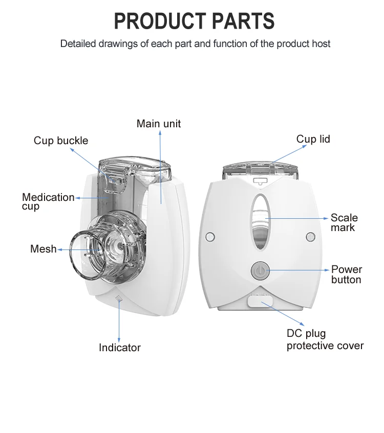 Mini Nebulizer Medical Nebulizer For Homeuse Portable Mesh Nebulizer ...