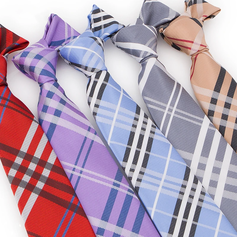 High Quality Handsome Plaid Stripe Necktie Set - Buy Plaid School ...