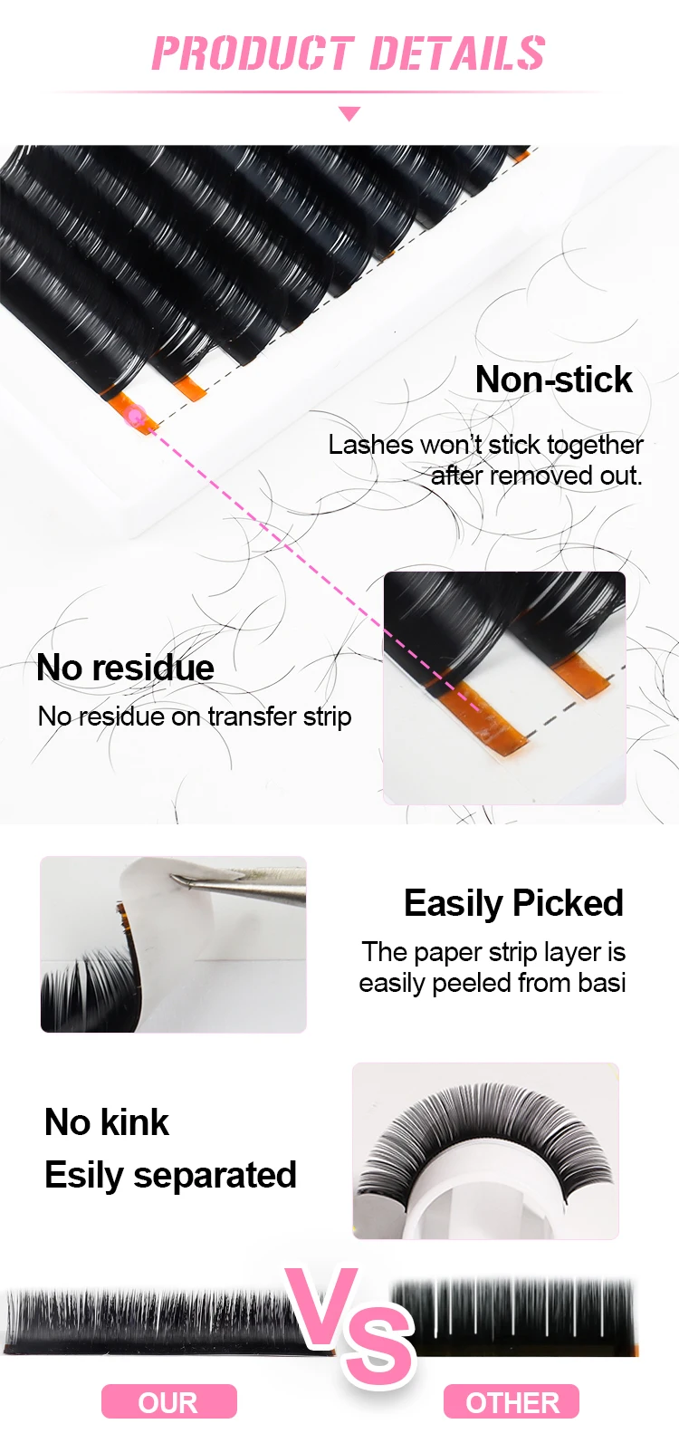 Volume Easy Fanning Eyelash Extensions Faux Mink Flare Easy Fan Eyelash Extention Natural Easy ...