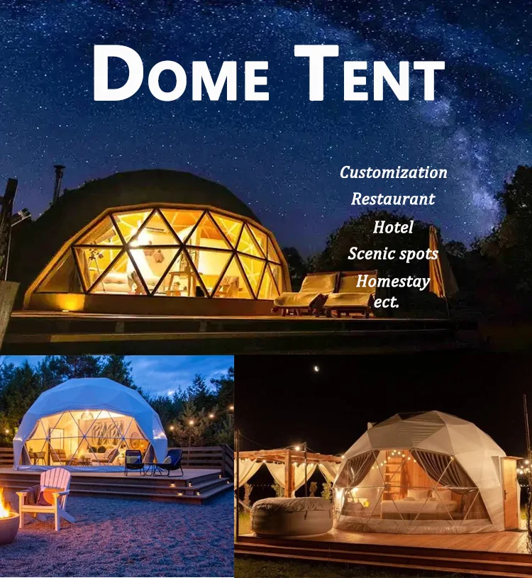 Pvc Cover Geodesic Glamping Dome Tent Igloo Luxury Glamping Tent With ...