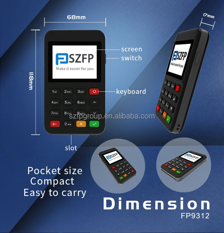 Fp9312 Pos Terminal Machine Pos System Retail Card Reader Payment Pos ...