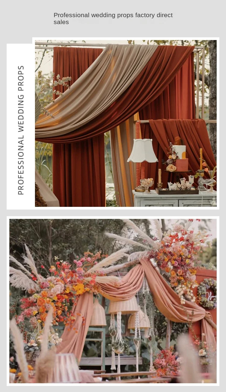 Ins Wedding Draping Fabric Backdrop Curtains Birthday Party Chiffon ...