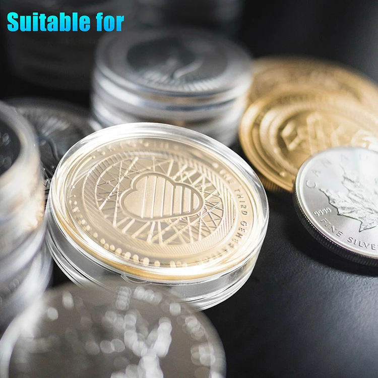 39mm 46mm Easy Open Acrylic Coin Protectors - Secure & Clear