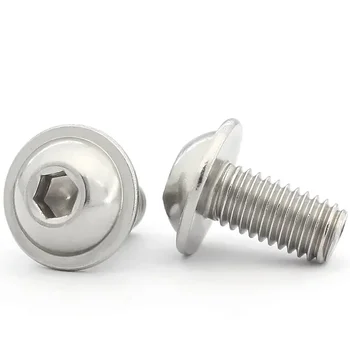 Stainless Steel 316 Hex Socket Bolt Flanged Button Head Bolts With ...