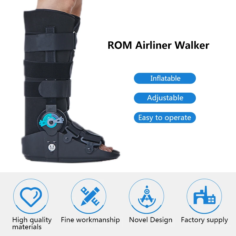 ROM Air Cushion Ankle Sprain Fracture Injury Walker Brace