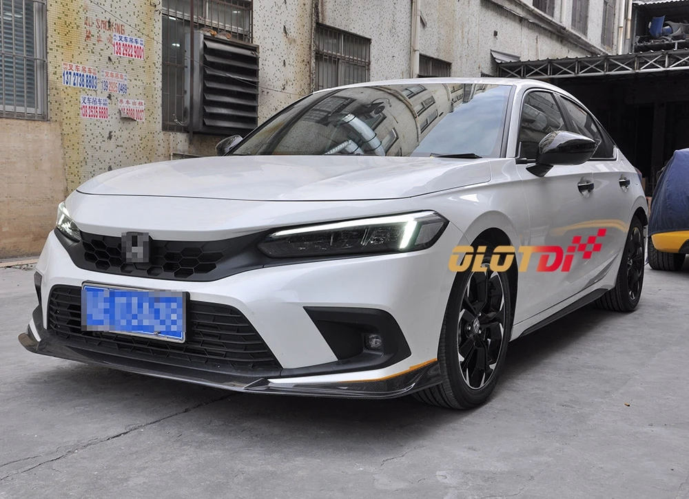 Carbon Fiber V Style Front Bumper Lip Chin Spoiler Front Splitter For ...