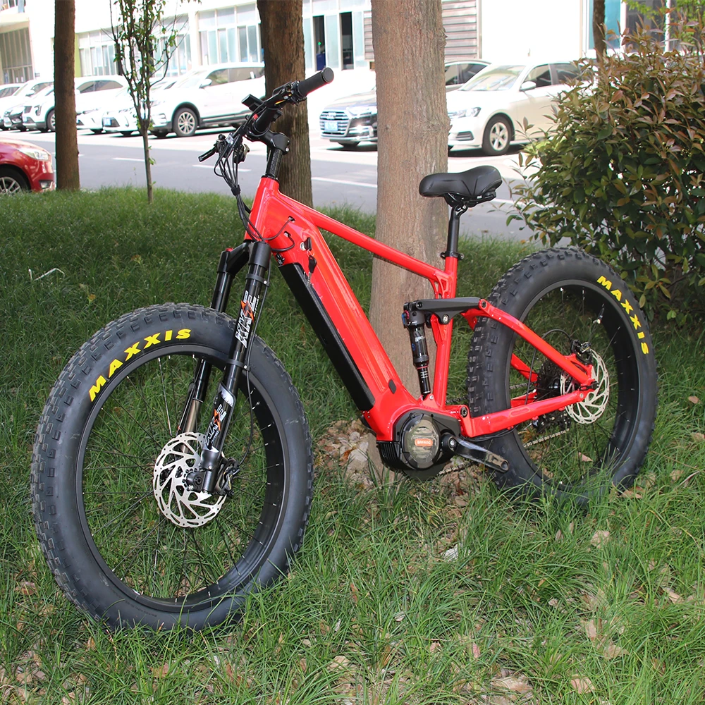 2023 Mid Drive 1500w Ebike M620 Motor Full Suspension Electric Fat Bike ...