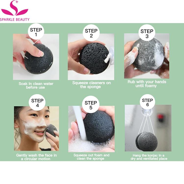 Eco Friendly Biodegradable Natural Konjac Facial Sponges for Gentle Face Cleansing and ...
