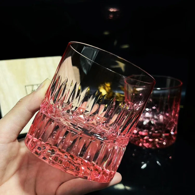 Wholesale Pink Starlite Crystal Glass Beer and Whiskey Glasses