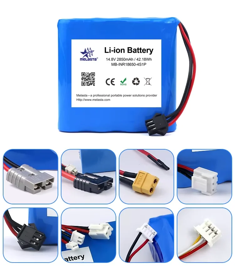 Melasta Custom Rechargeable Lithium-ion Batterie Good Quality 4S1P ODM ...