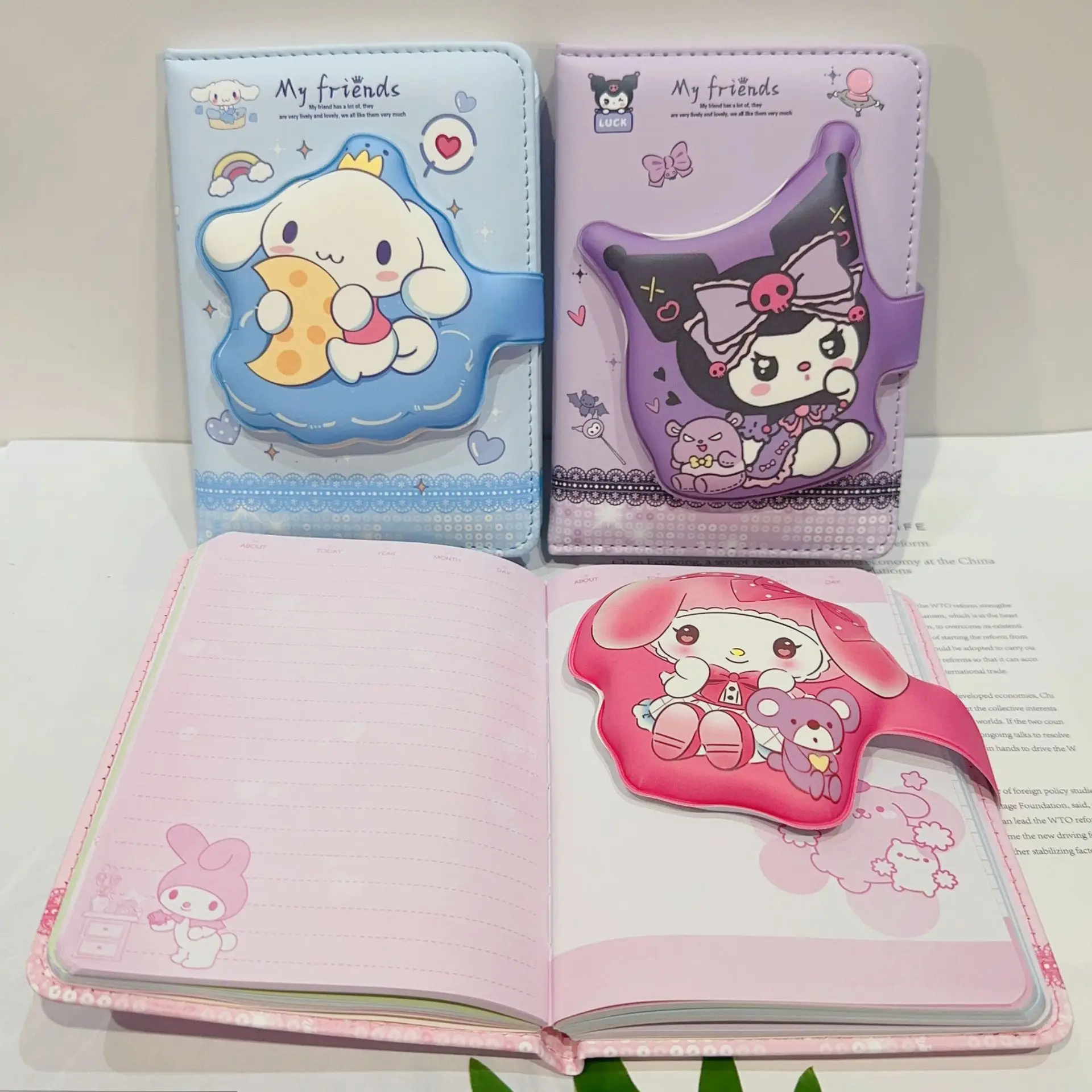 2024 Cute Student Kuromi Cartoon Decompression Notebook A6 School ...