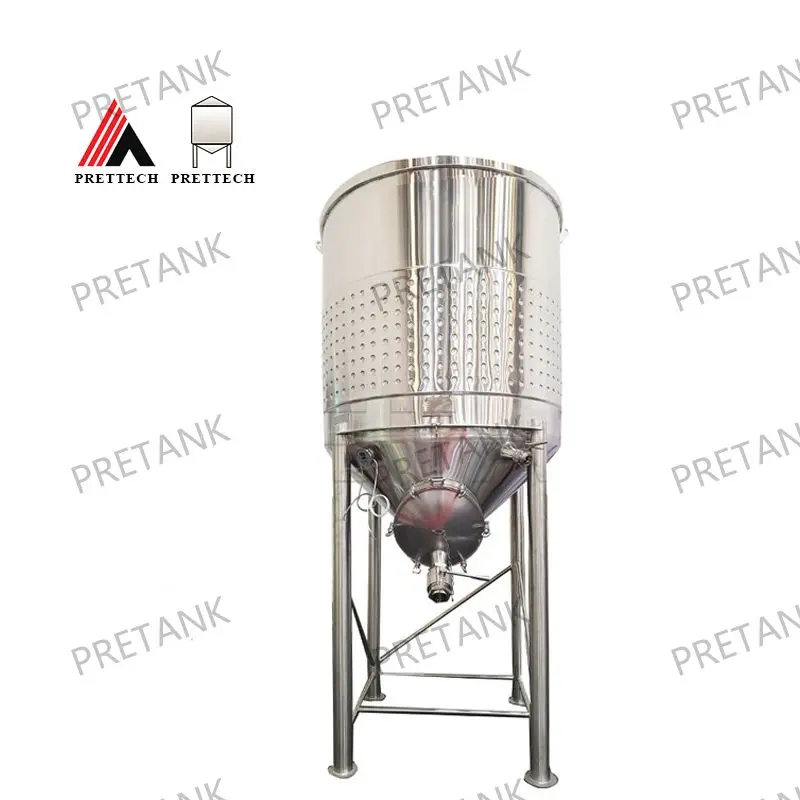 Sanitary wine fermenting vessel customized jacketed stainless steel ...
