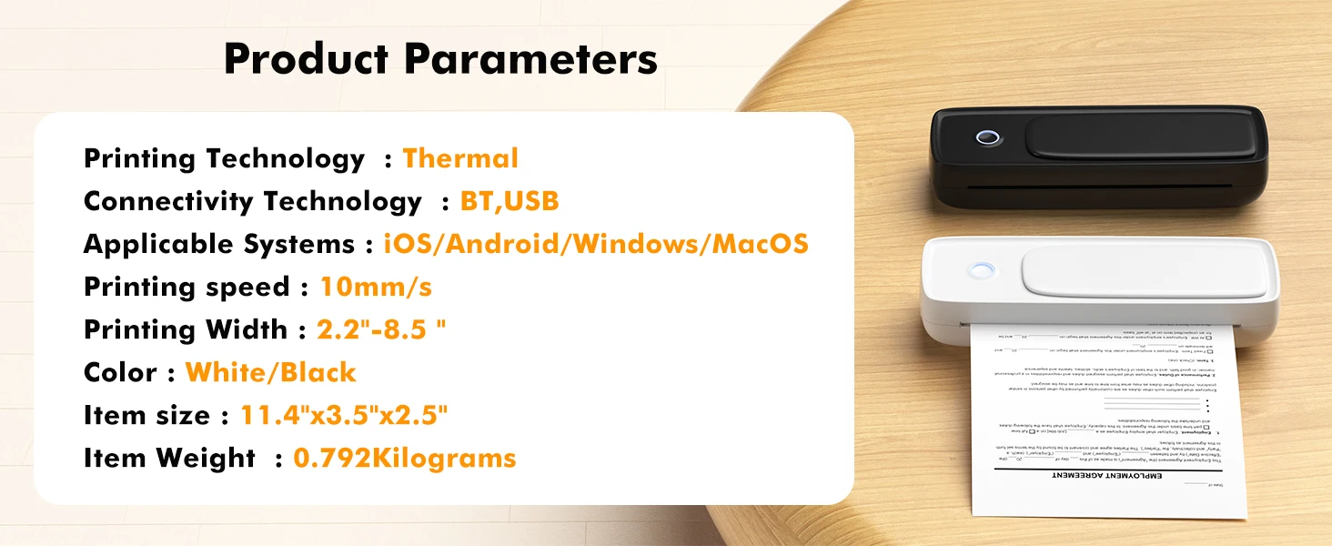 Hot Product Thermal Transfer Printer Normal A4 Paper Mobile Printer On ...