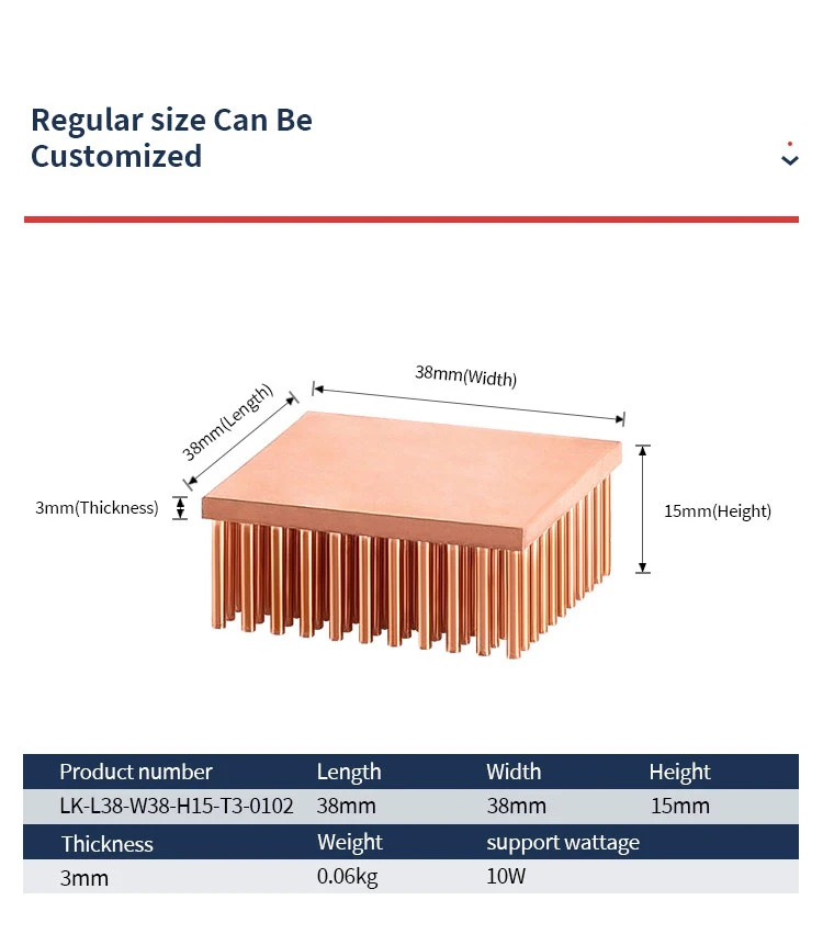 Custom Copper Pin Fin Heat Sink - 38mm Diameter, 3mm Thick, Ideal for ...