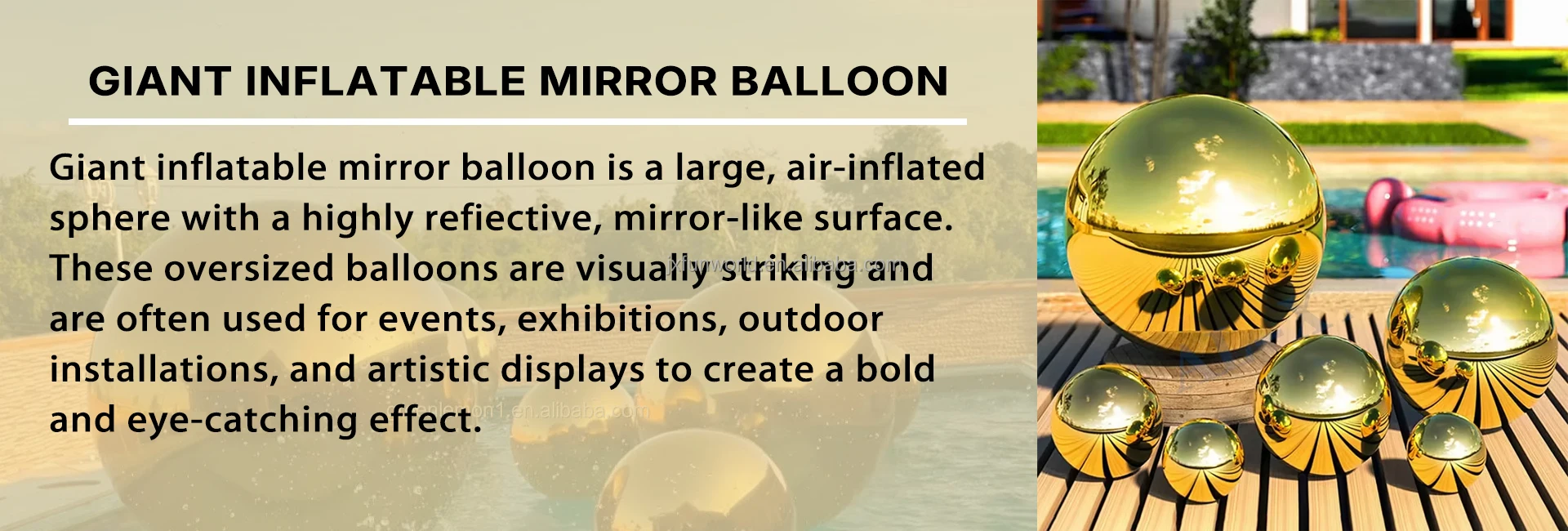 Giant Gold Inflatable Mirror Ball Indoor Party Advertising Decorations ...