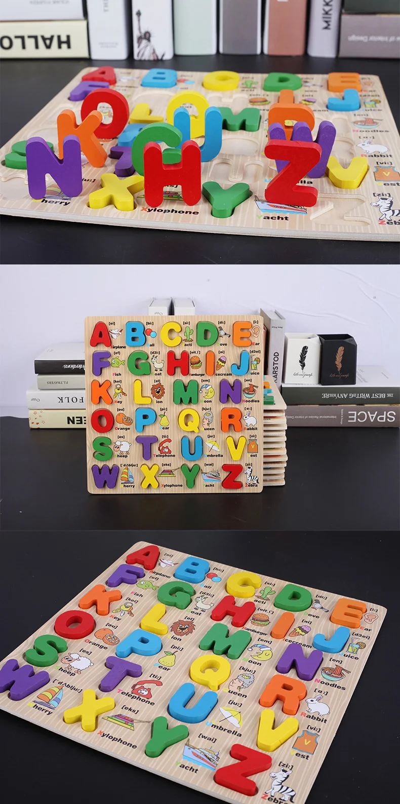 Montessori Children’s 3D ABCD Puzzle Board - Educational Learning Toys
