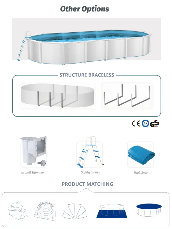 Starmatrix PSP493612B/BW Kit Piscine Metal Pools Resin Steel Wall Deep ...