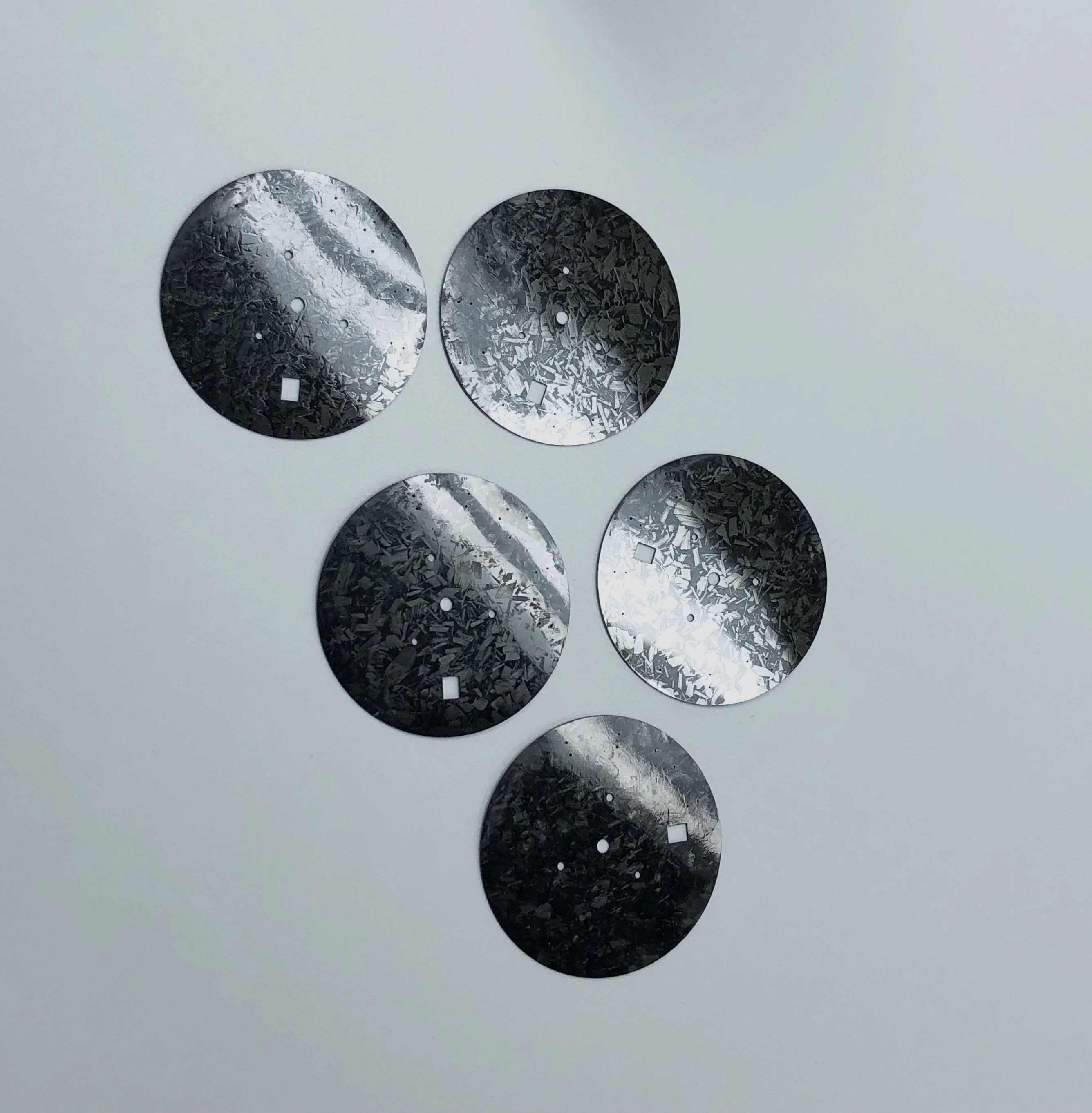 Custom Made Carbon Fiber Watch Dial for 31.5mm Stone Dials