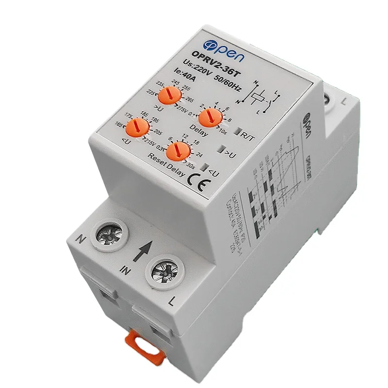 Open Electric adjustable voltage relay 63a 220v automatic reset ...