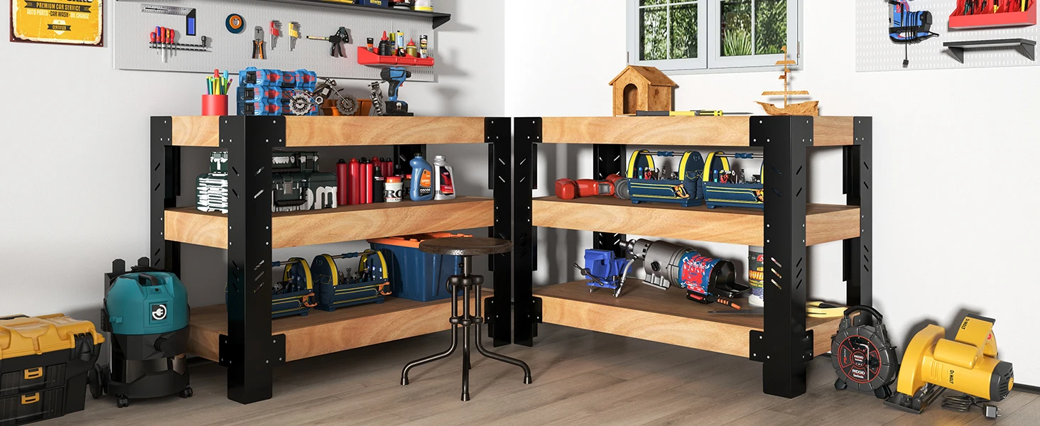 Universal Steel Work Bench Leg Kit - Adjustable & Durable