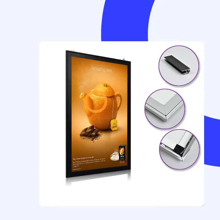 A3 Size Led Back-lit Oem Super Slim Wall Mounted Type Acrylic Crystal ...