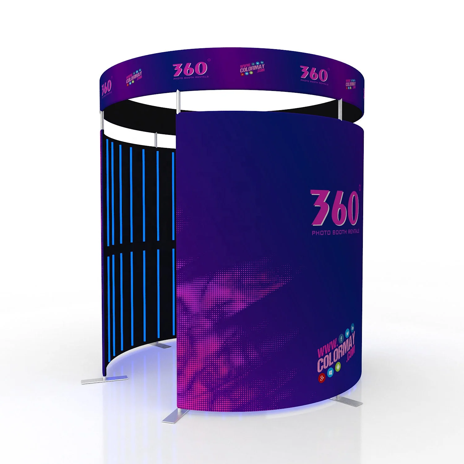 Custom 360 Photo Booth Backdrop - Bespoke Photobooth Design