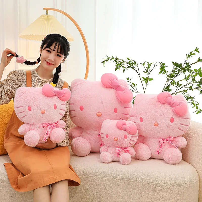 Sanrio Pink Cherry Kitty Doll Plushies Sakura Kt Cat Plush Toy Children ...