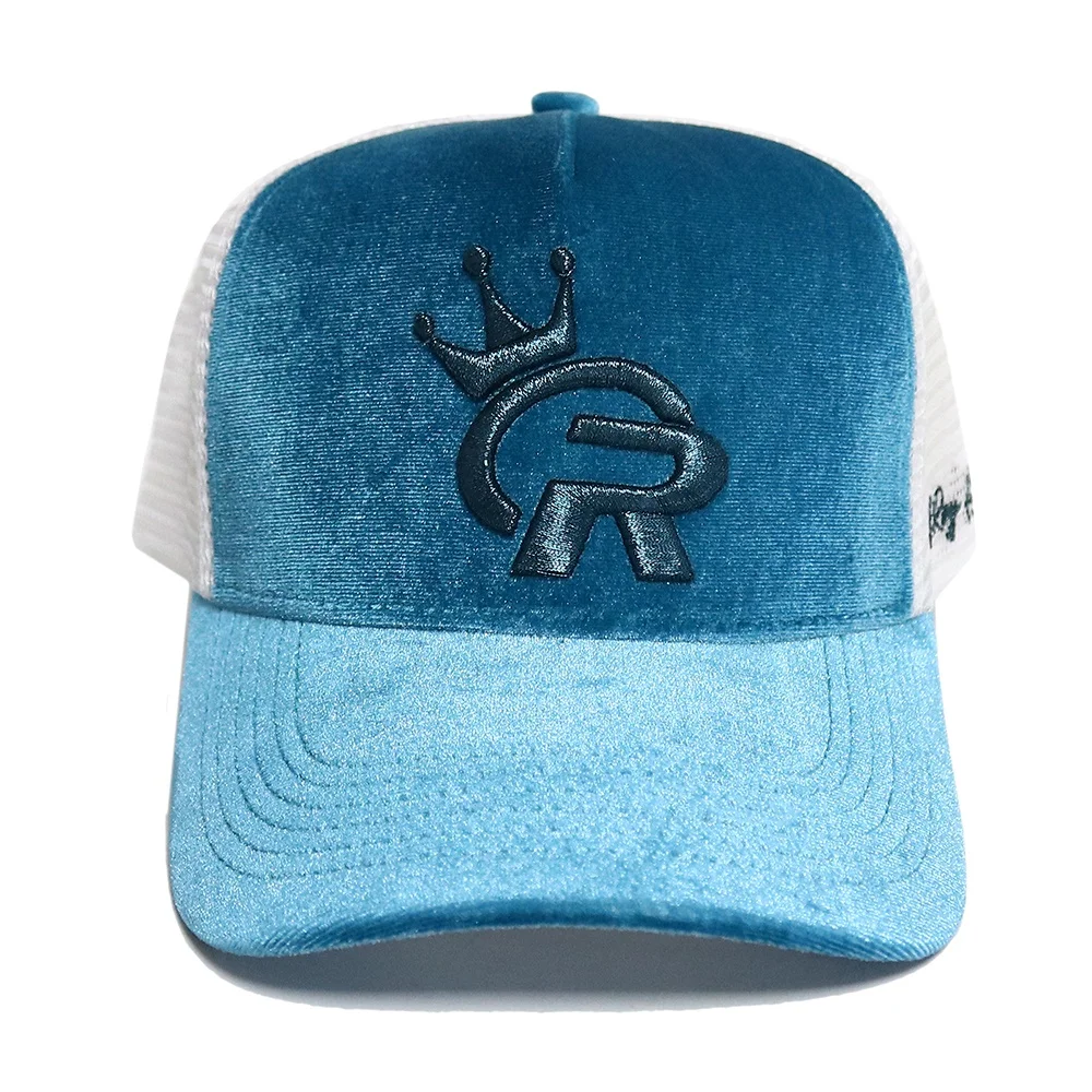 Wholesale Mesh Custom Velvet Trucker Cap 5 Panels Custom3D Raised ...