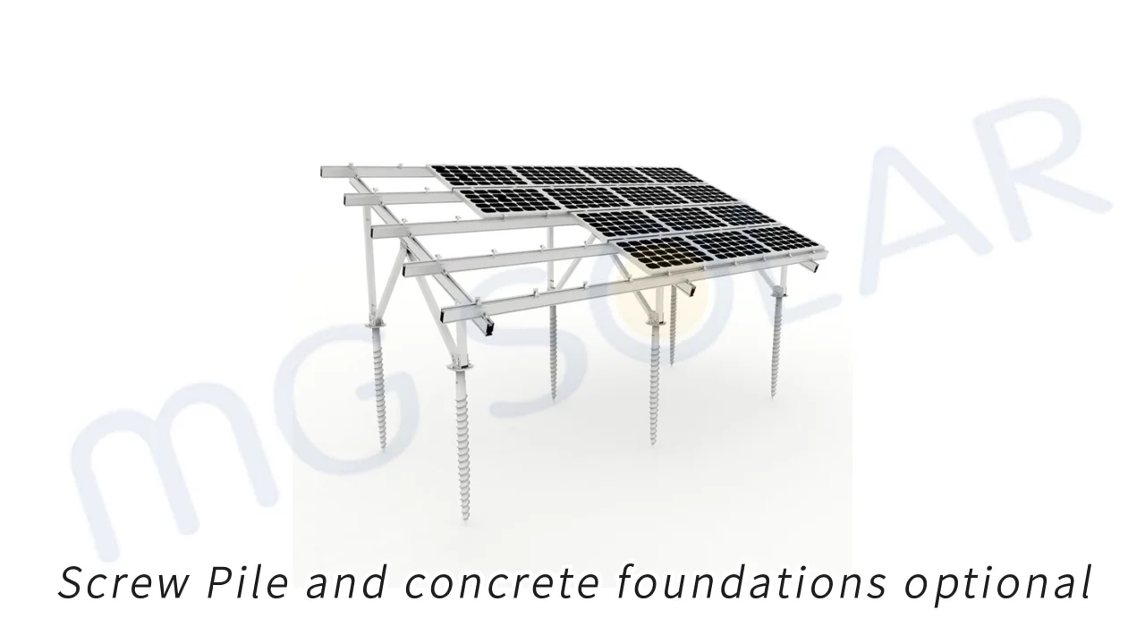 Aluminum Alloy Solar Panel Mounting Ground Mount Solar Structure System ...