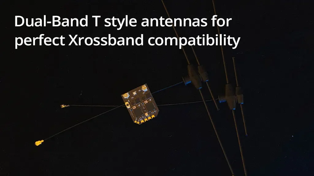 For Radiomaster XR4 Gemini Xrossband Dual-Band T Antenna Receiver for ...