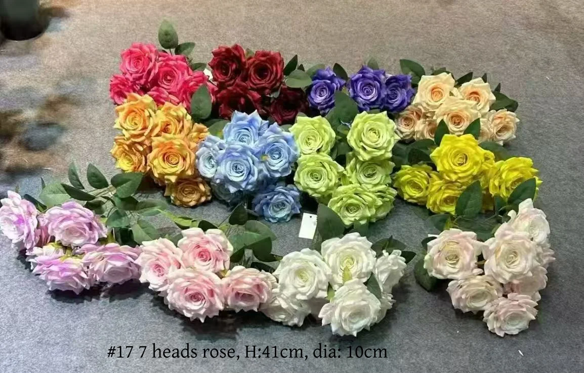 New Design Rosa Flower Bushes Silk Artificial Rose Flower Bouquet for ...