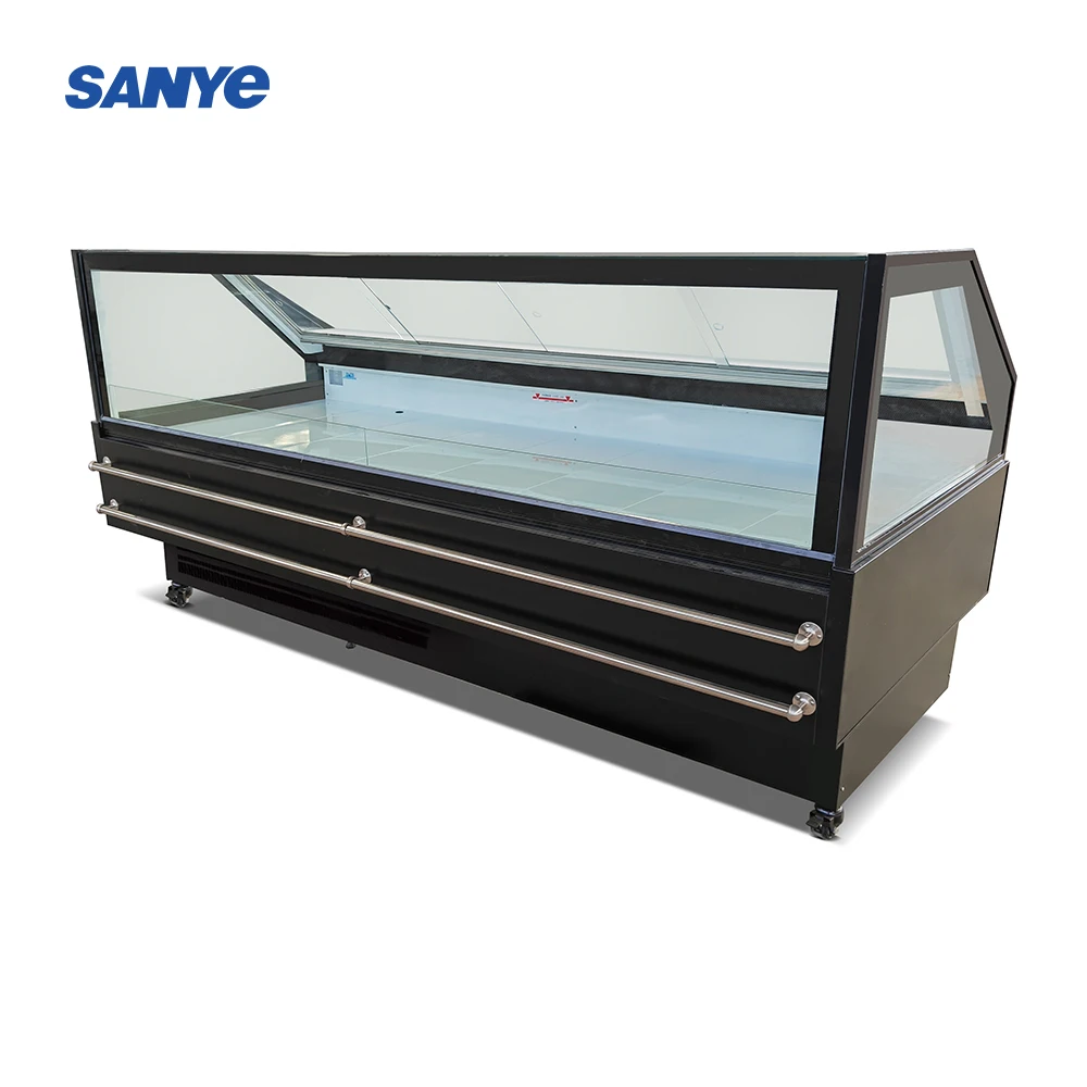 Factory Price Deli Display Freezer Refrigerated Curved Glass Deli Meat ...